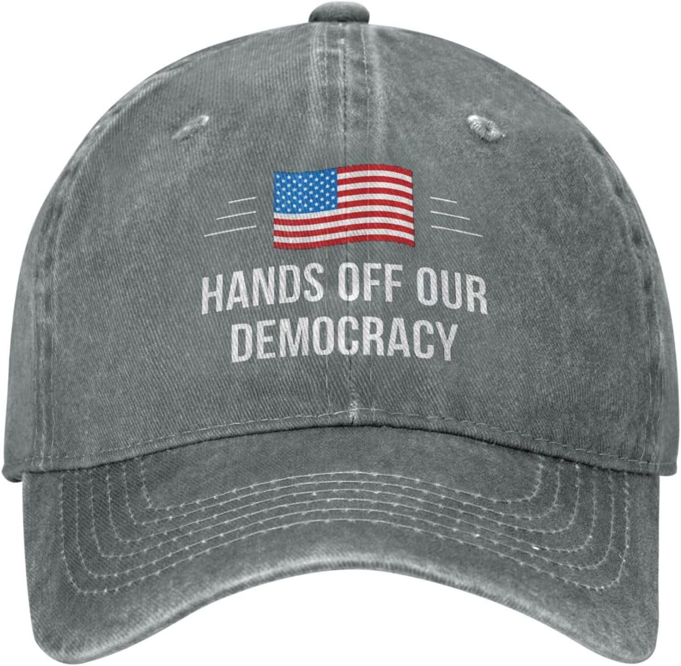 Hands Off Our Democracy Baseball Cap Washed Fashionable Denim Hat ...