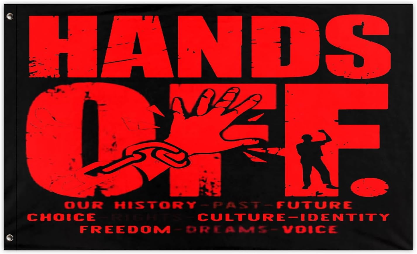 Hands Off Protest Double-layer Flags For Room Aesthetic Flags 4x6 ...