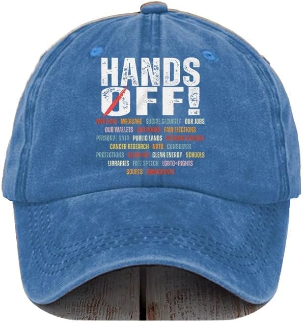 Hands Off Protest Printed Hat Patriotic Unisex Hands Off Protes ...