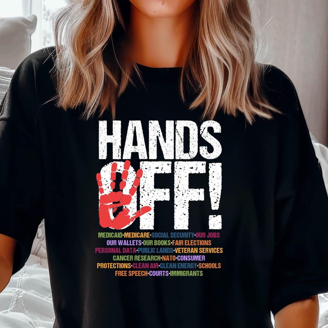 Hands Off Protest Shirt, Save Public Lands Medicare Social Security ...