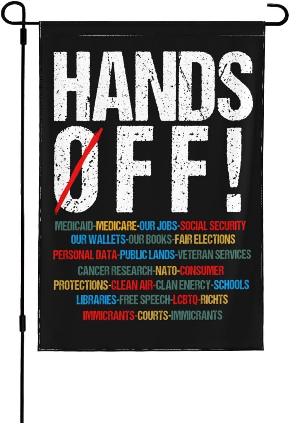 Hands-Off Protest Social Security And Medicare Protest Flag 12x18 Inch ...