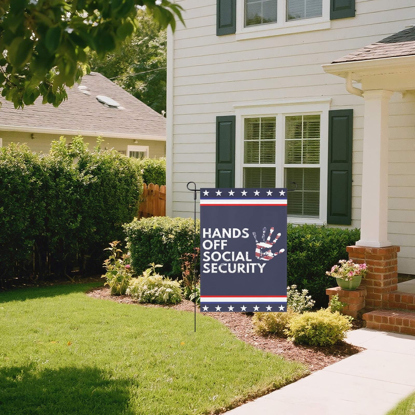 Hands-Off Protest Social Security and Medicare Protest Flag, 11.8x17.7 ...