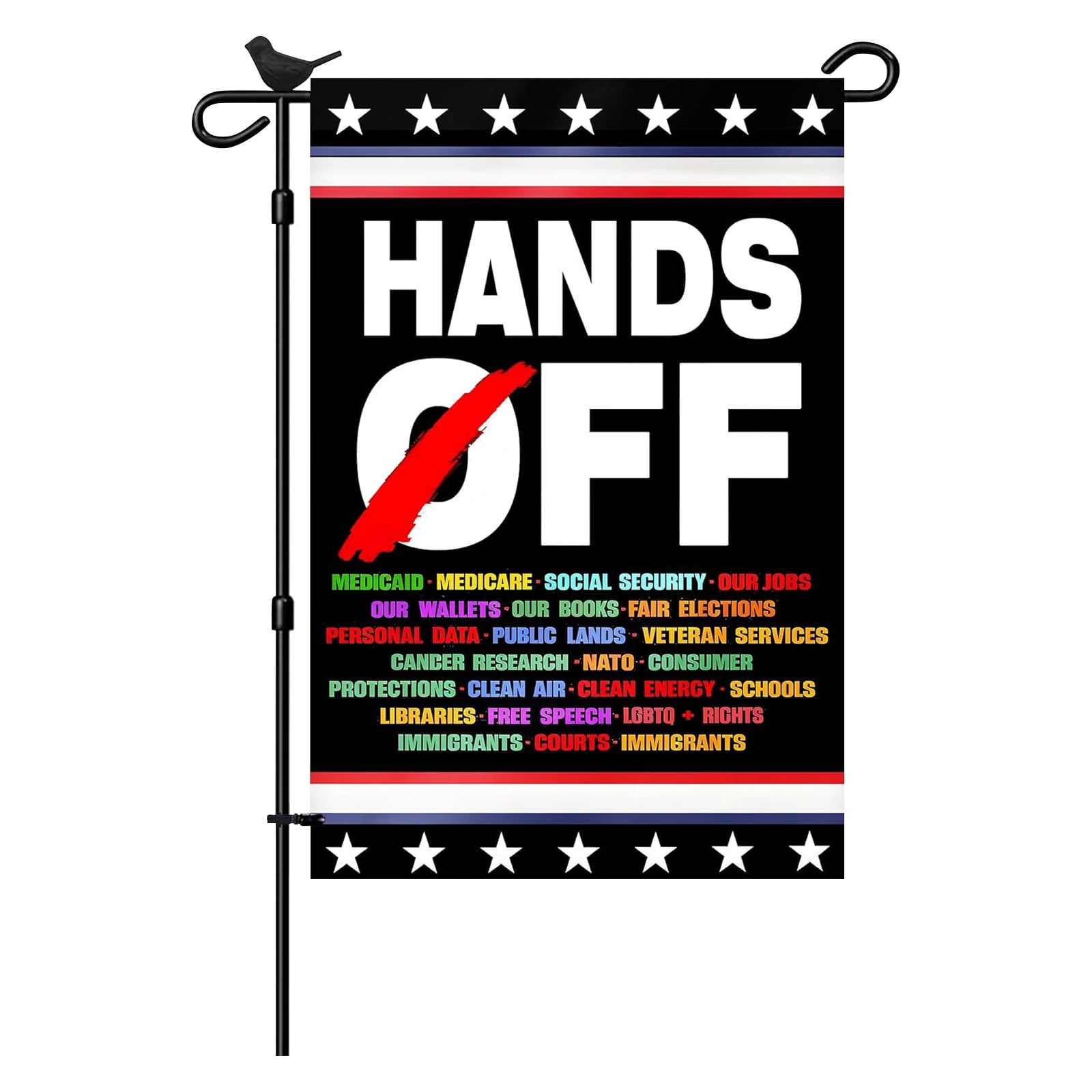 Hands Off! Protest Social Security And Medicare Protest Flags, Funny ...