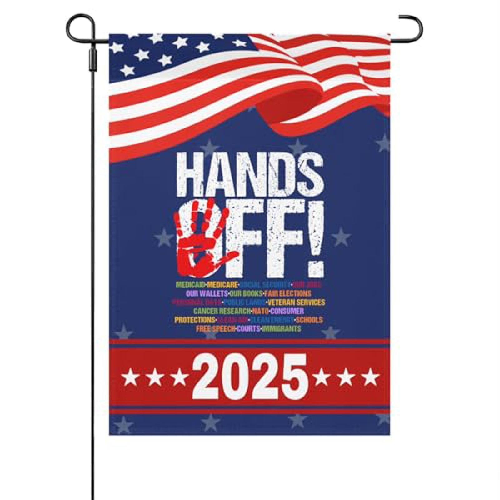 Hands Off Signs for Protest Hands Off Flag 18*12" Patriotic Hands Off ...
