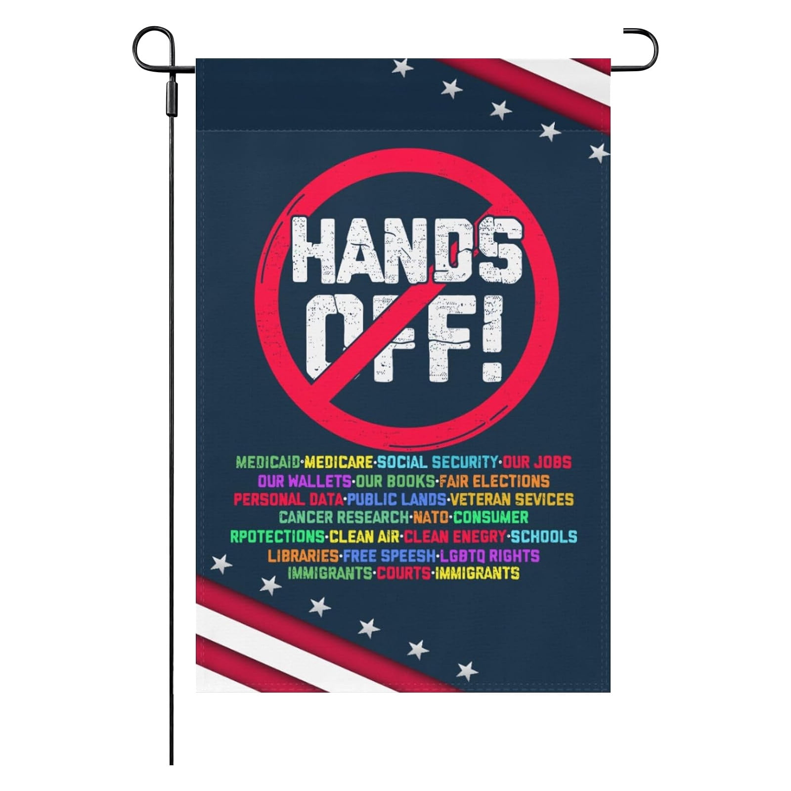 Hands Off Signs for Protest Hands Off Flag 18*12" Patriotic Hands Off ...