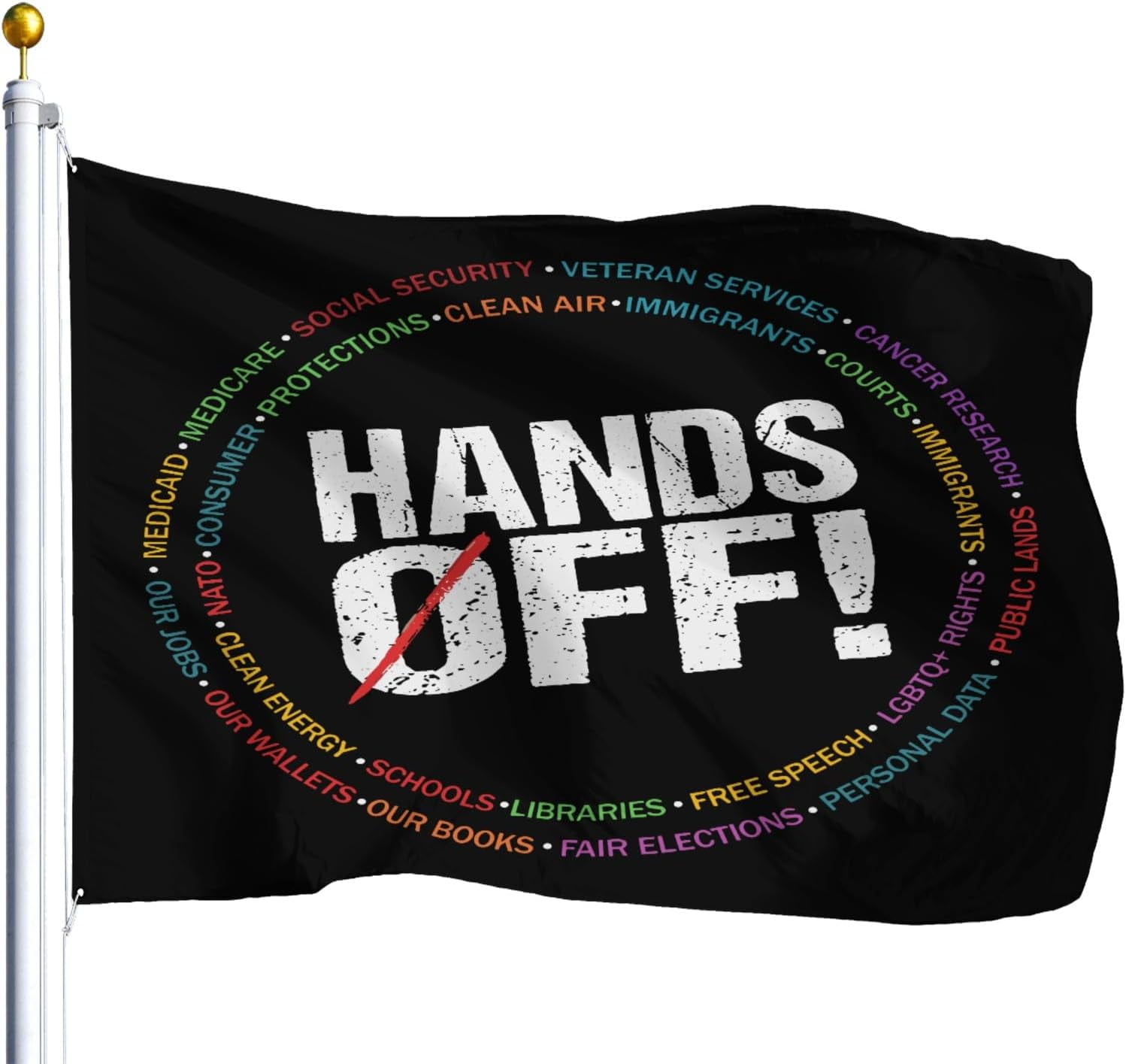 Hands Offs Protests Comfort Flag For Dorm - Walmart.com