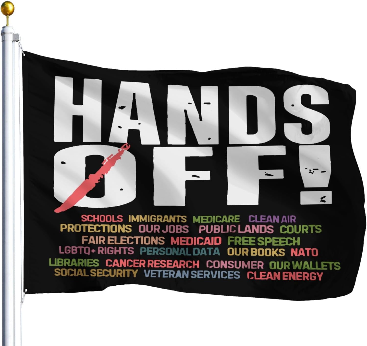 Hands Offs Protests Comfort Flags For Classroom - Walmart.com
