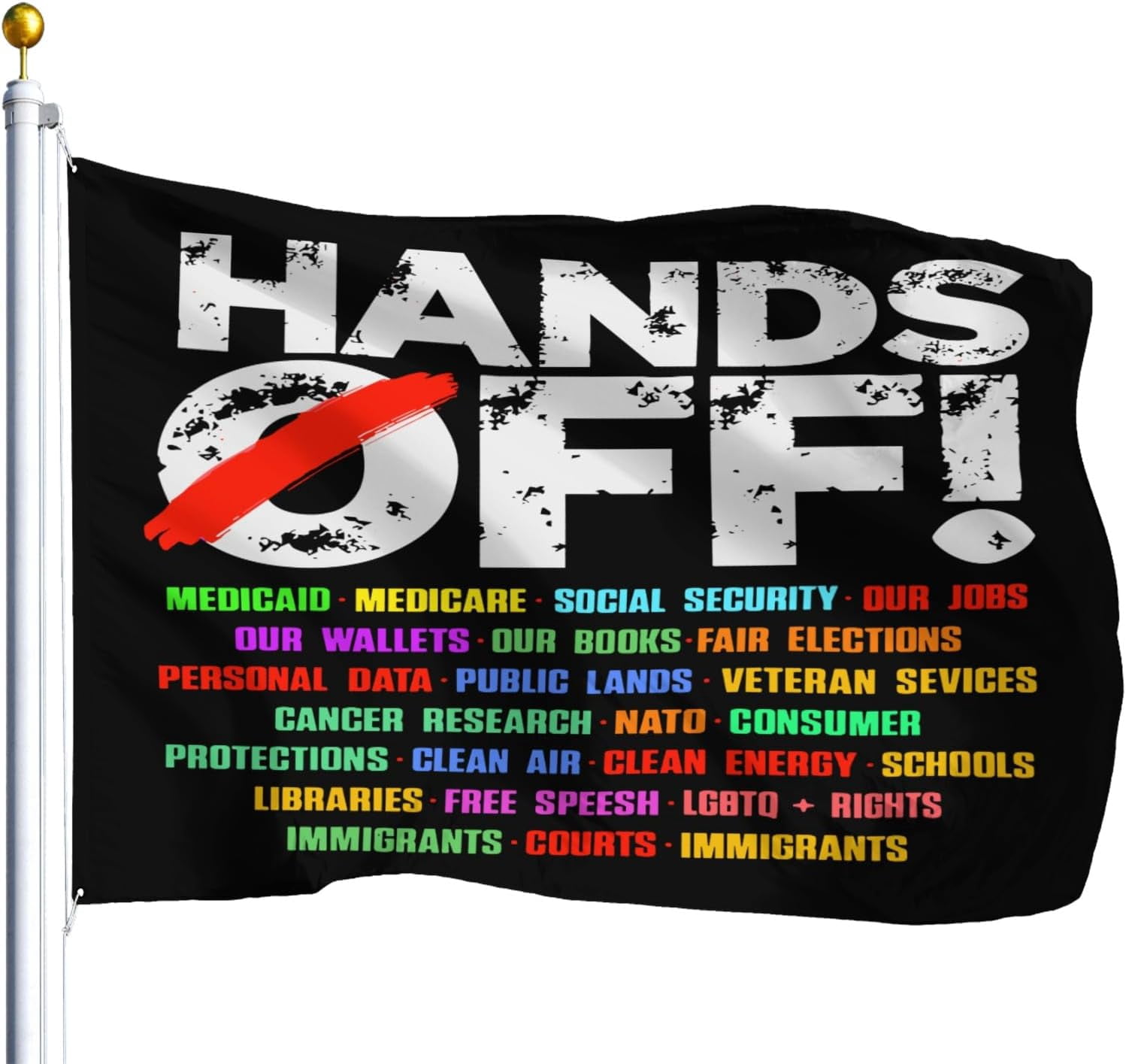 Hands Offs Protests Comfort Flags For College Dorm - Walmart.com