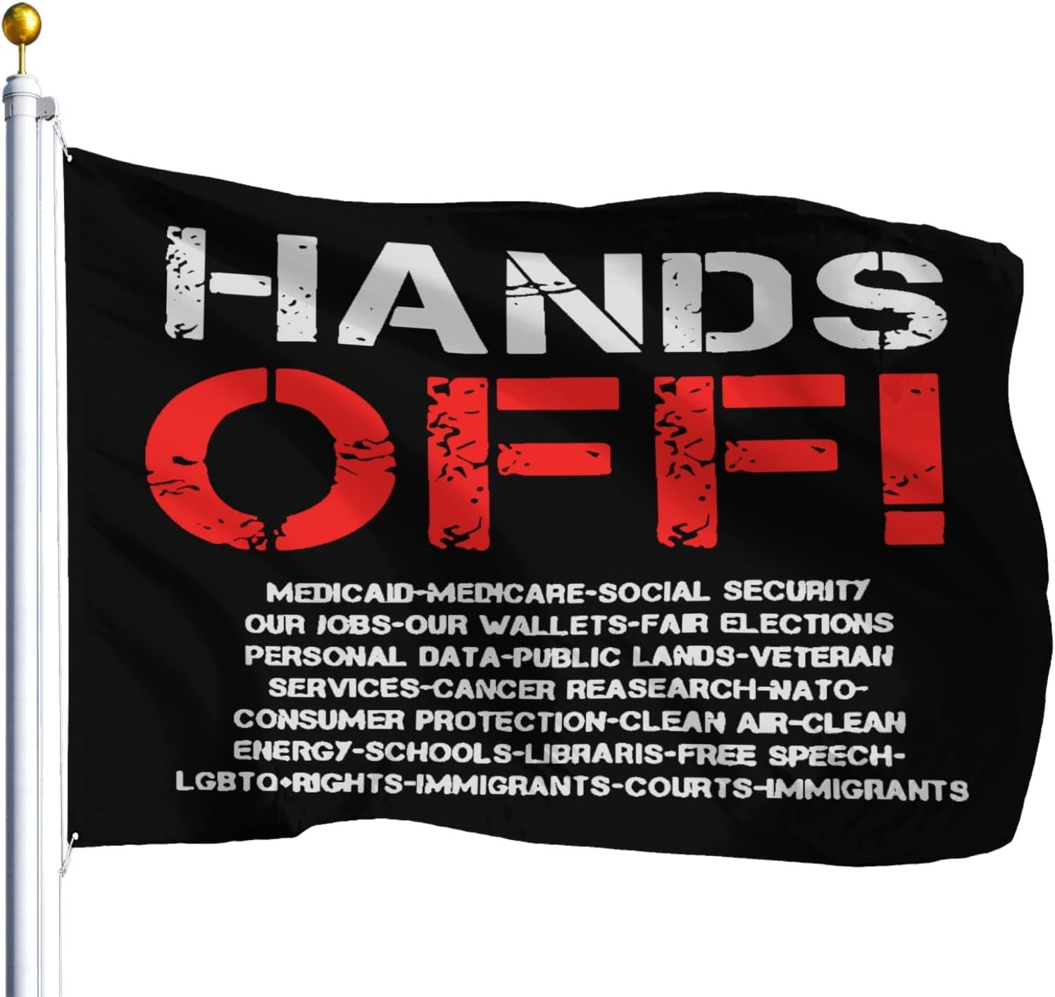Hands Offs Protests Political Activism Flags For Living Room - Walmart.com