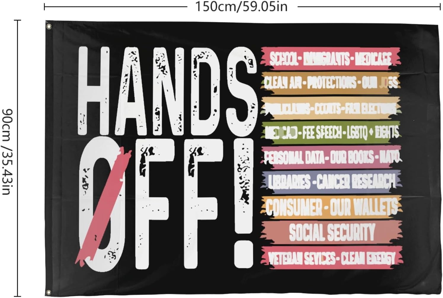 Hands Offs Protests Political Activism Flags For Wall Hanging - Walmart.com