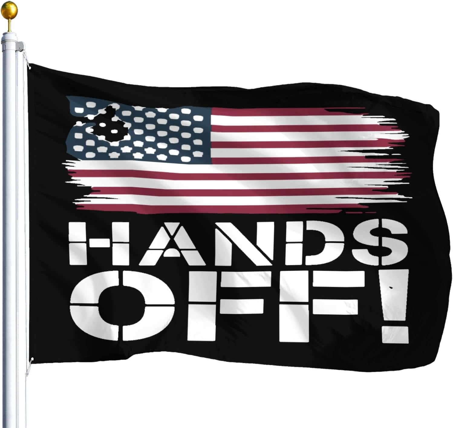 Hands Offs Protests We The Peopless US American Flags For College ...