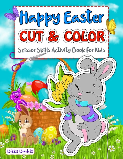 Hands-On Learning Happy Easter Cut & Color Scissor Skills Activity Book ...