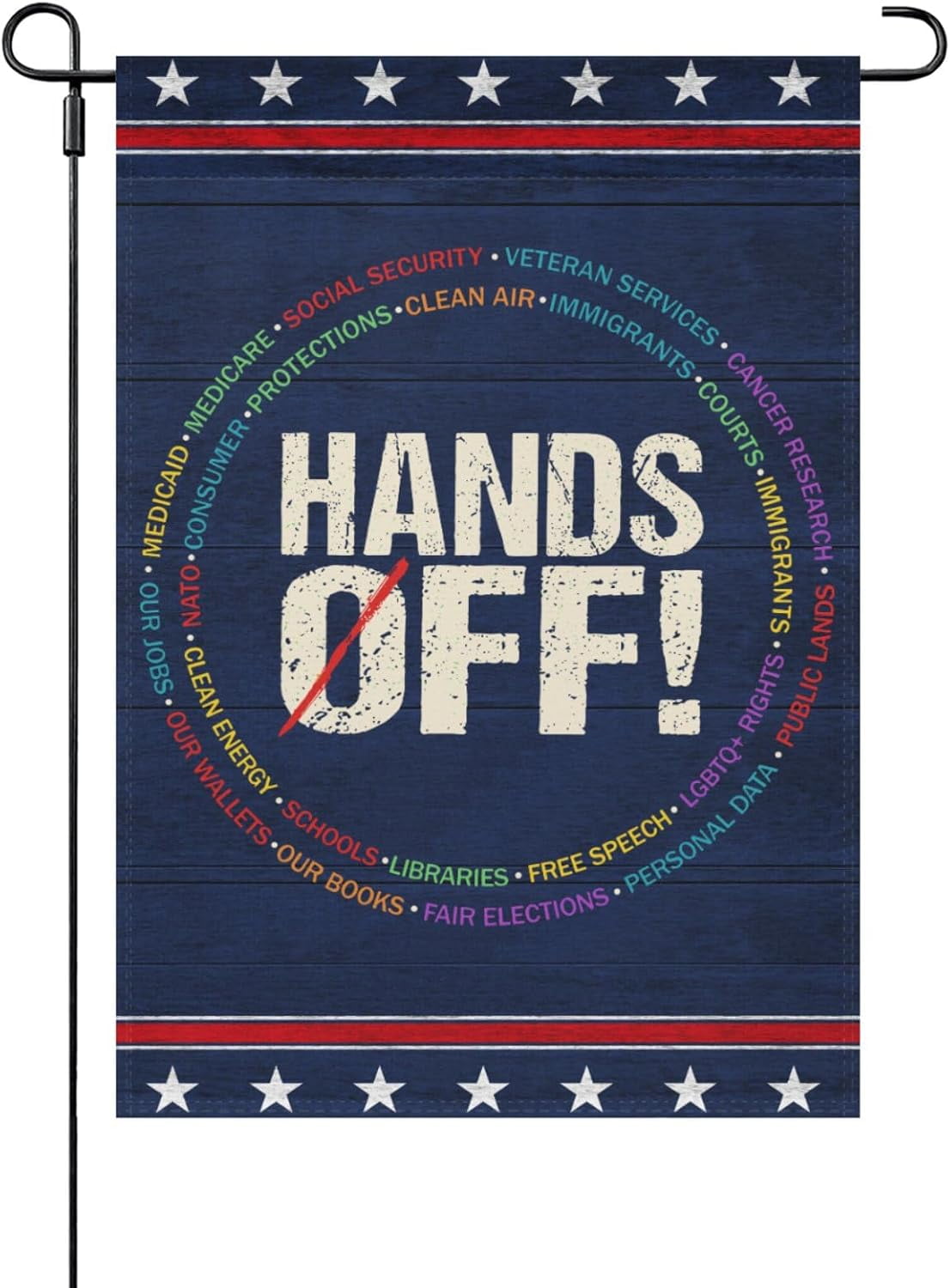 Hands Off Protest Social Security And Medicare Protest 12x18 Inch ...