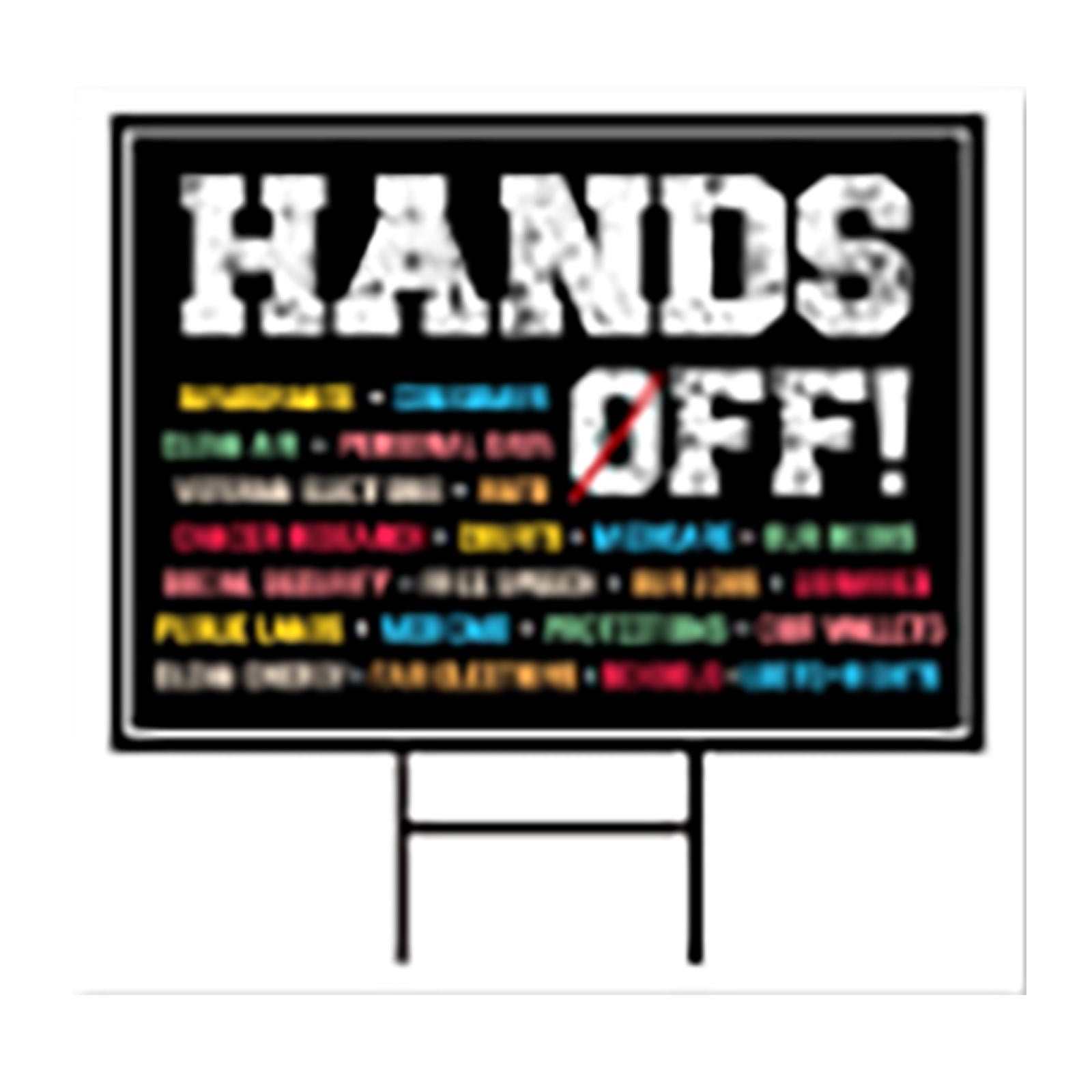Hands Off Protest Yard Sign Social Security And Medicare Protest Yard ...