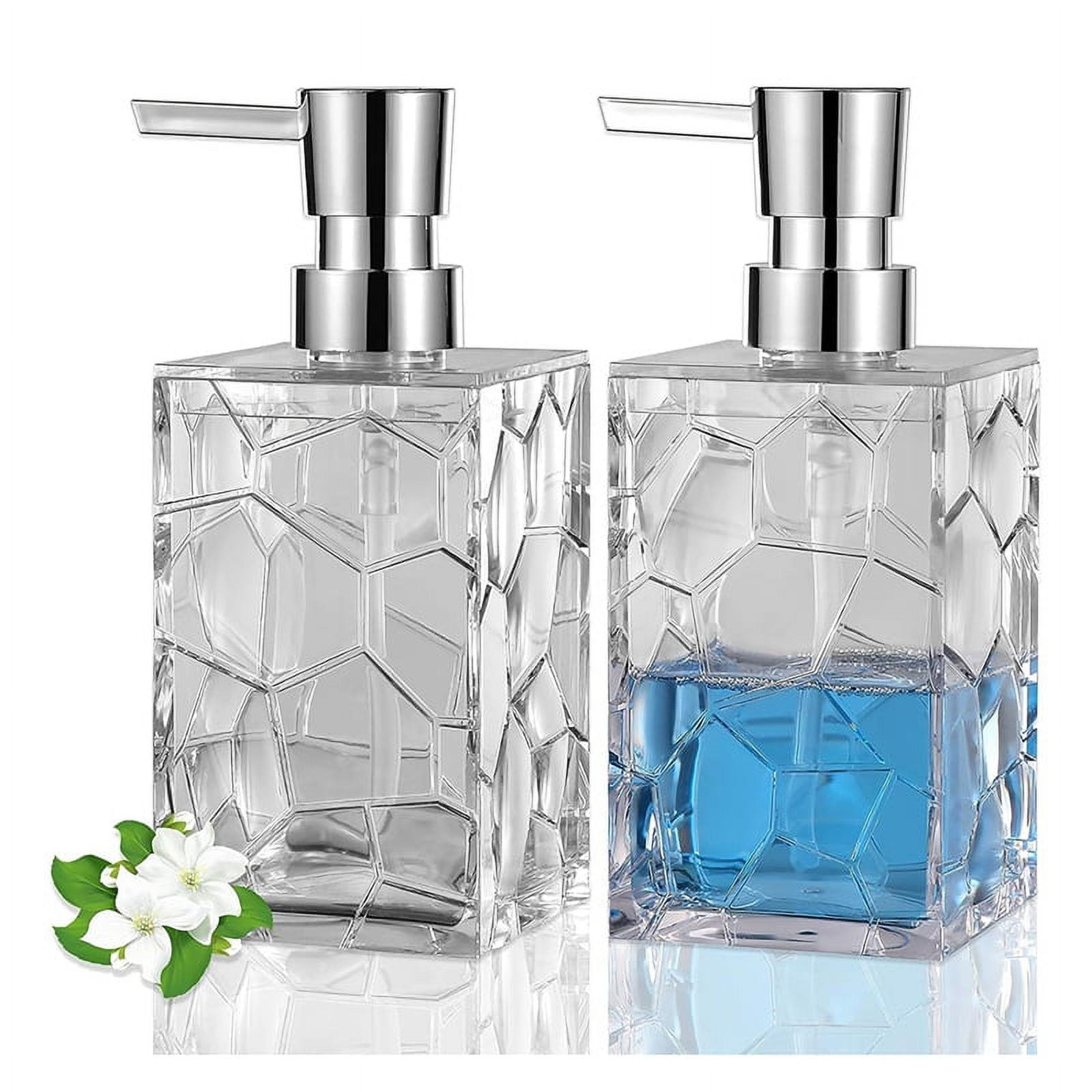 Hands Soap Dispenser, Clear Acrylic Plastic Liquid Pump Bottles ...