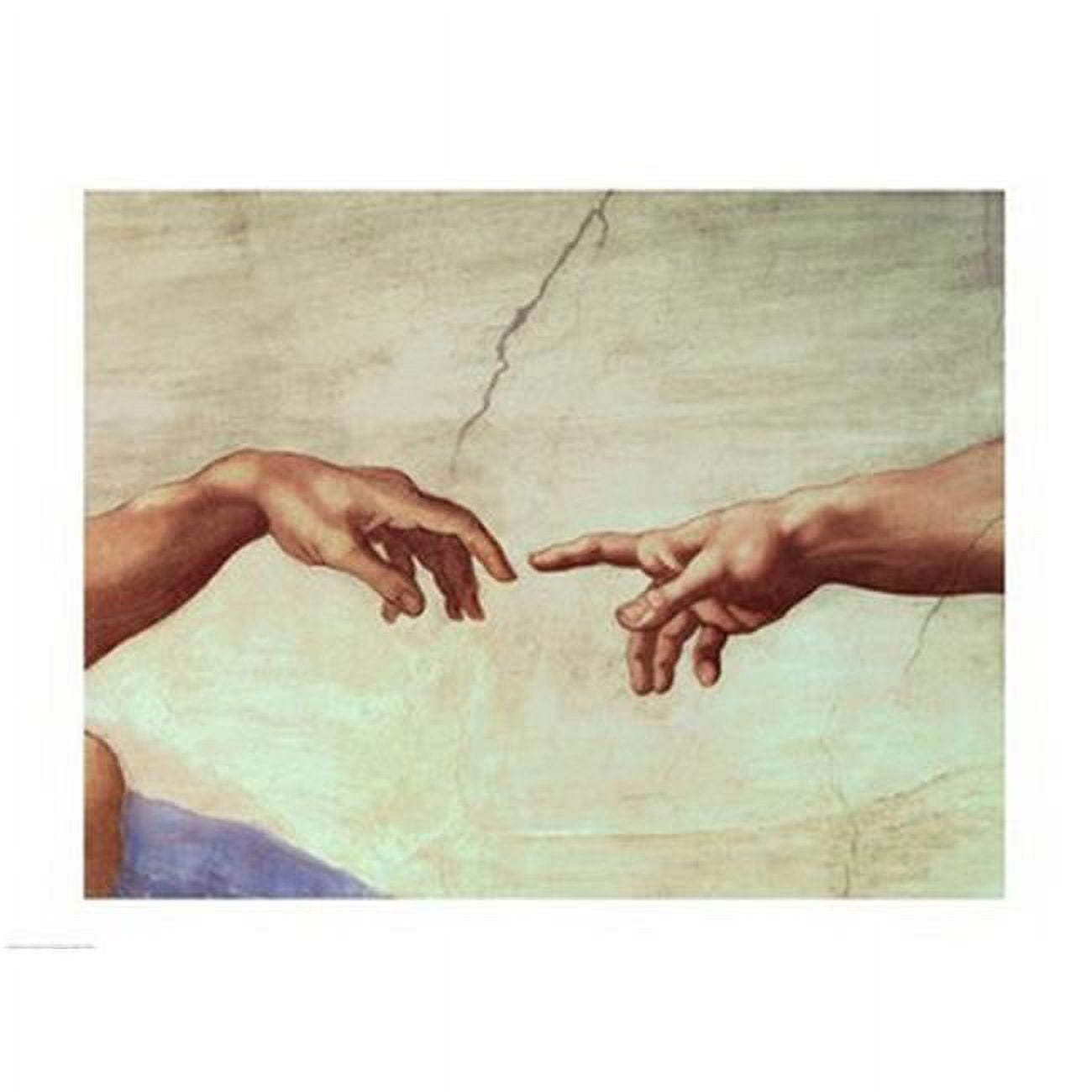 Hands of God & Adam Detail From The Creation of Adam From The Sistine ...