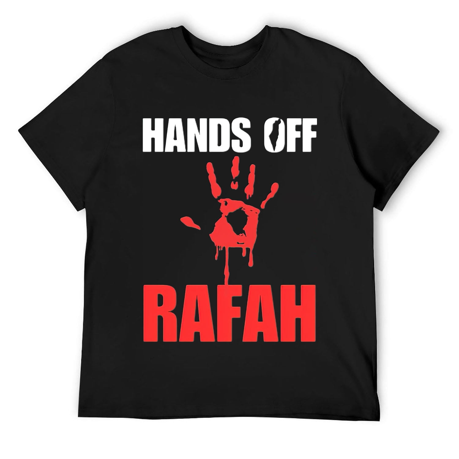 HandsOff Rafah Gaza Palestine short Sleeve T-Shirt - Walmart.com
