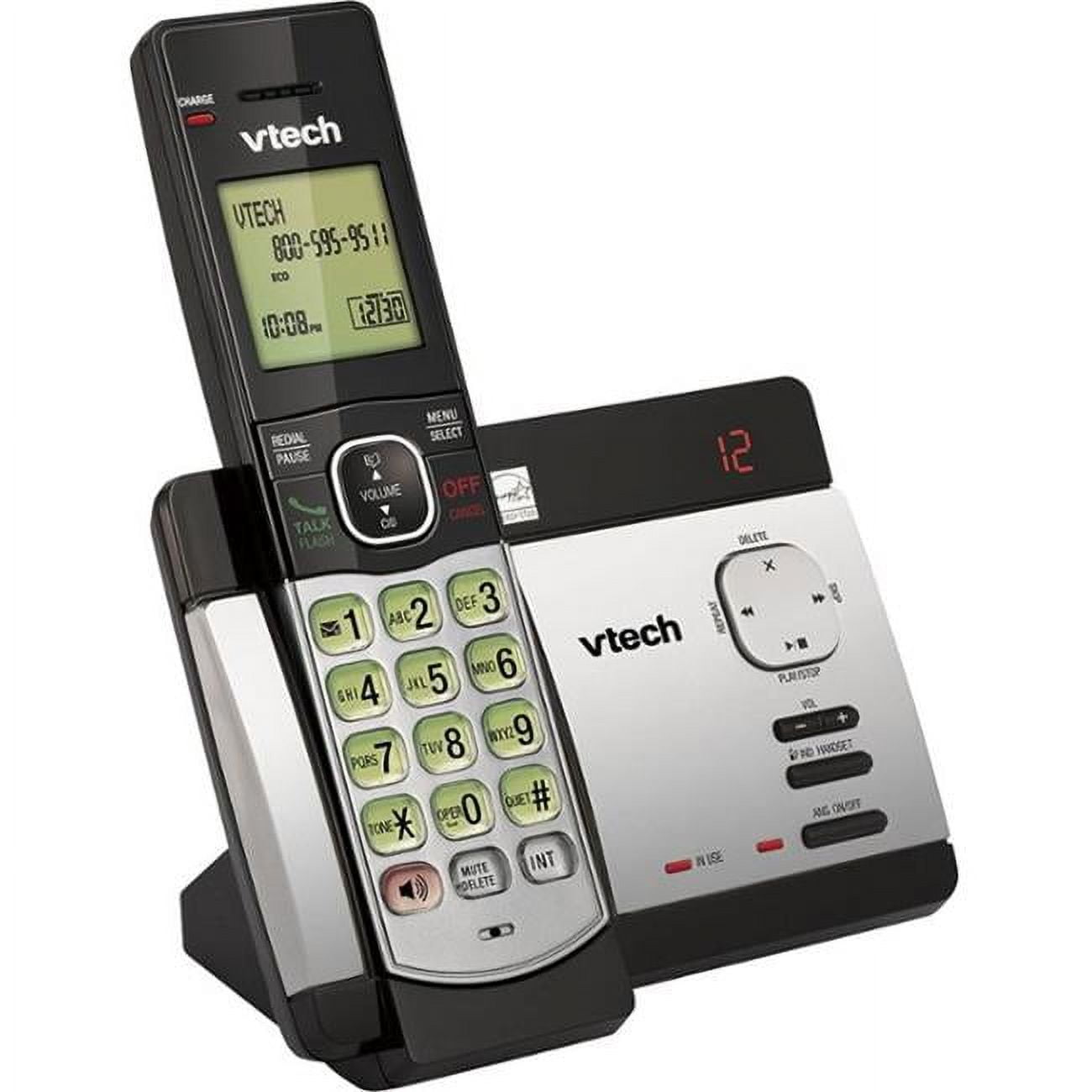 Handset with Digital Answering System, Silver & Black - Walmart.com