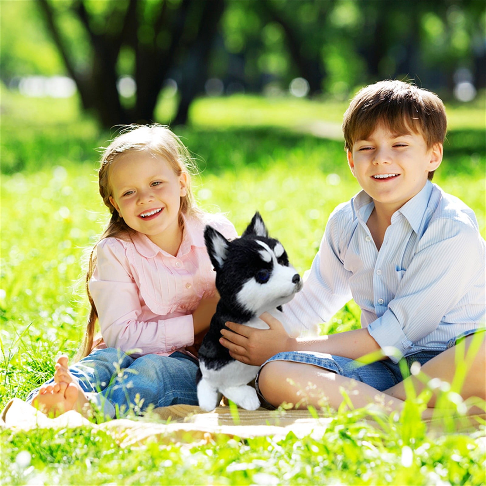 Handshake And Claw Raising Black White Animal Sled up Plush Asking Us Plush Angry Happy Plush ...