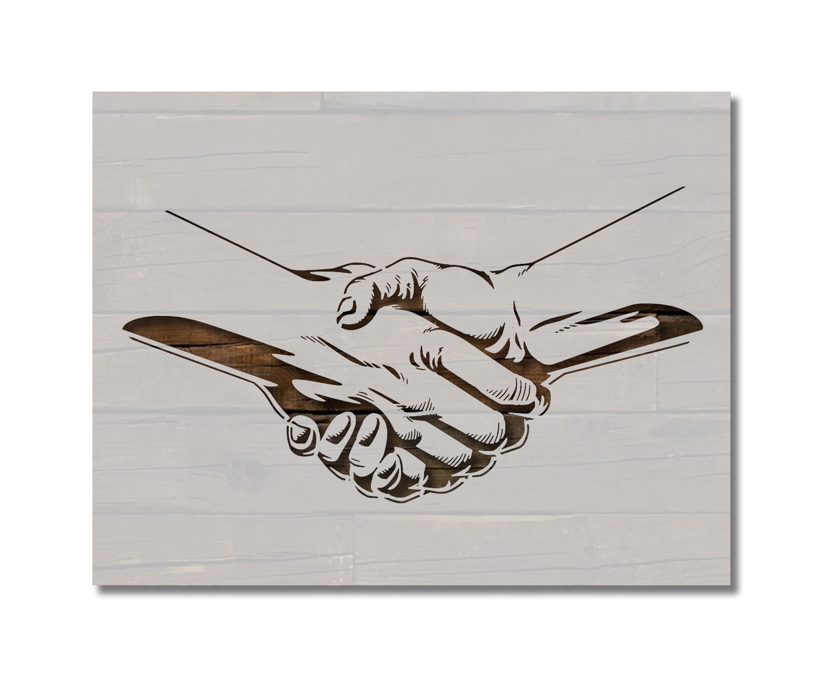 Handshake Diplomacy Friends Stencil Template Reusable 8.5 x 11 Inches ...
