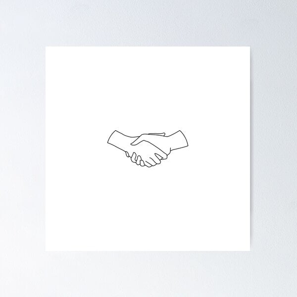 Handshake Poster Wall Art, Modern Wall Decor For Living Room Bedroom ...