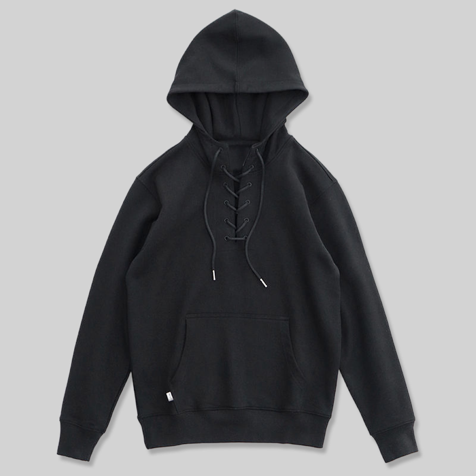 Handshe Men's Casual Solid Color Drawstring Hooded Long - Sleeve Jacket ...