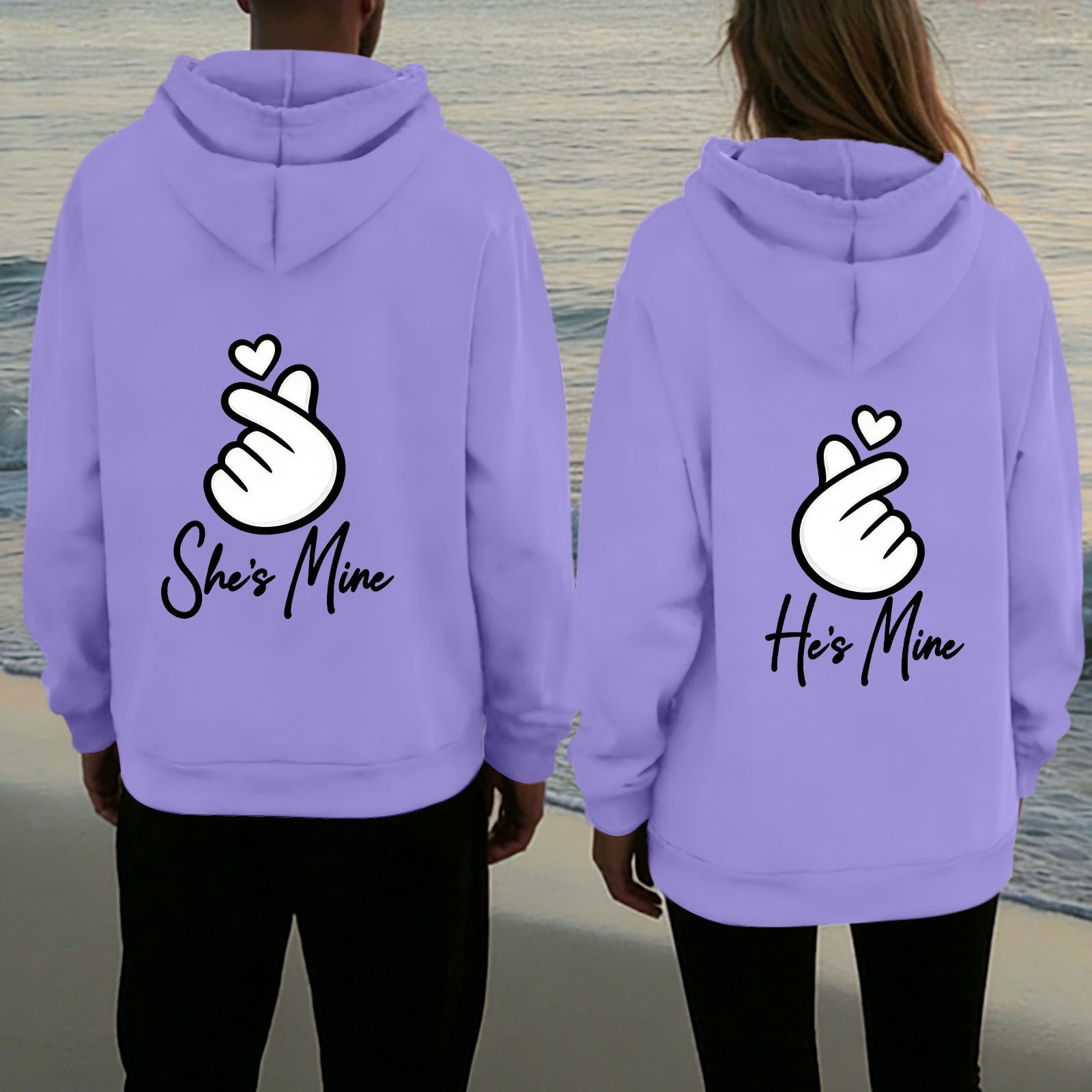 Handshe Unisex Hooded Sweatshirt, Long Sleeve Pullover with Pocket ...