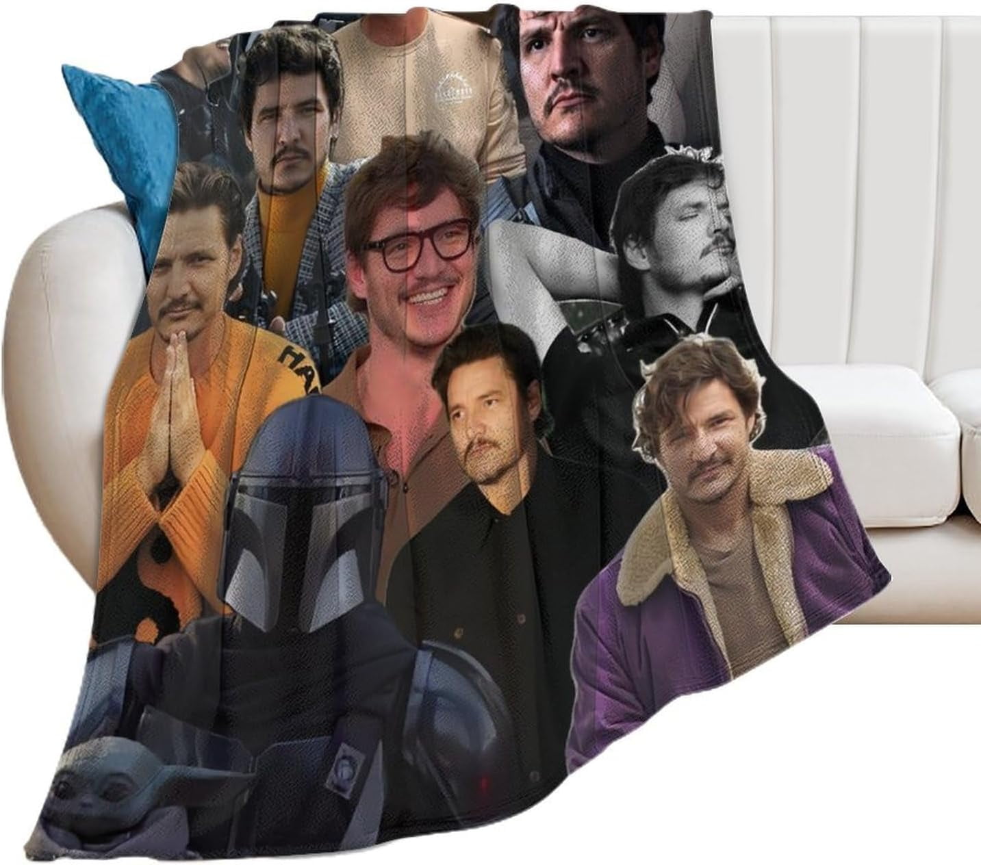 Handsome #2 Pedro Pascal Blanket Super Soft Throw Blanket Silky Flannel ...