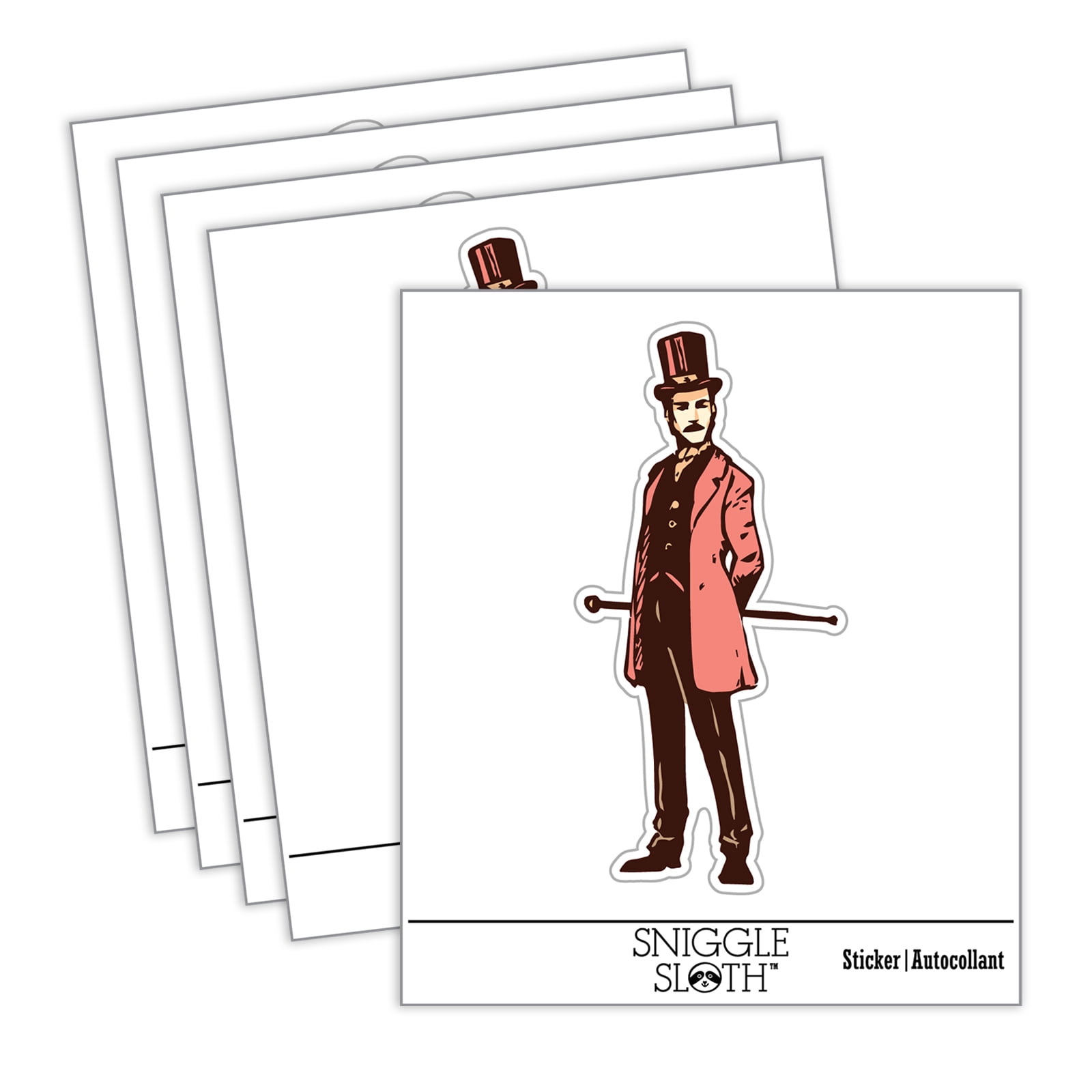 Handsome Dapper Victorian Gentleman with Top Hat and Mustache Car ...