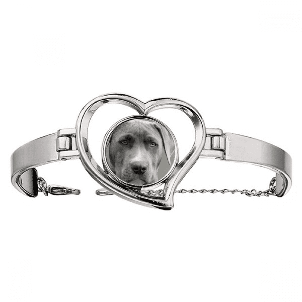 Handsome Dog Pet Animal Picture Bracelet Heart Jewelry Wire Bangle ...