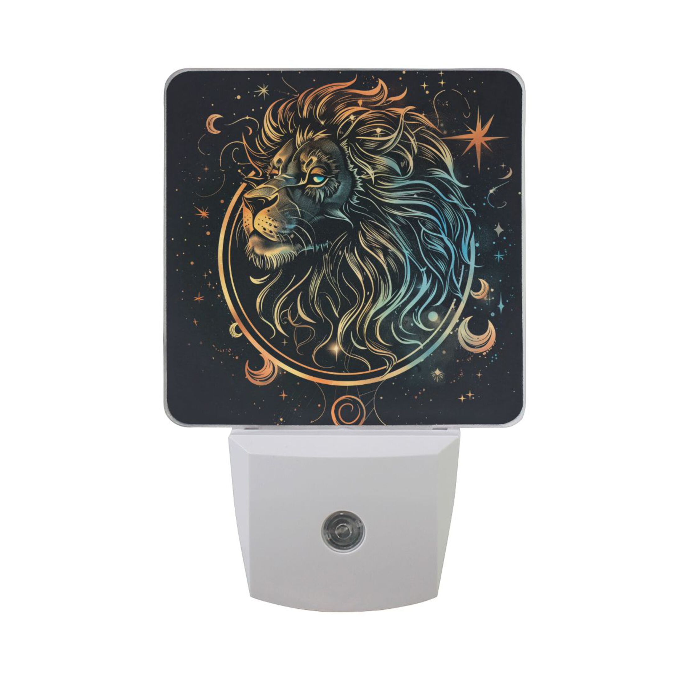 Handsome Lion Head Night Light 2 Pack LED Nightlight Plug into Wall ...