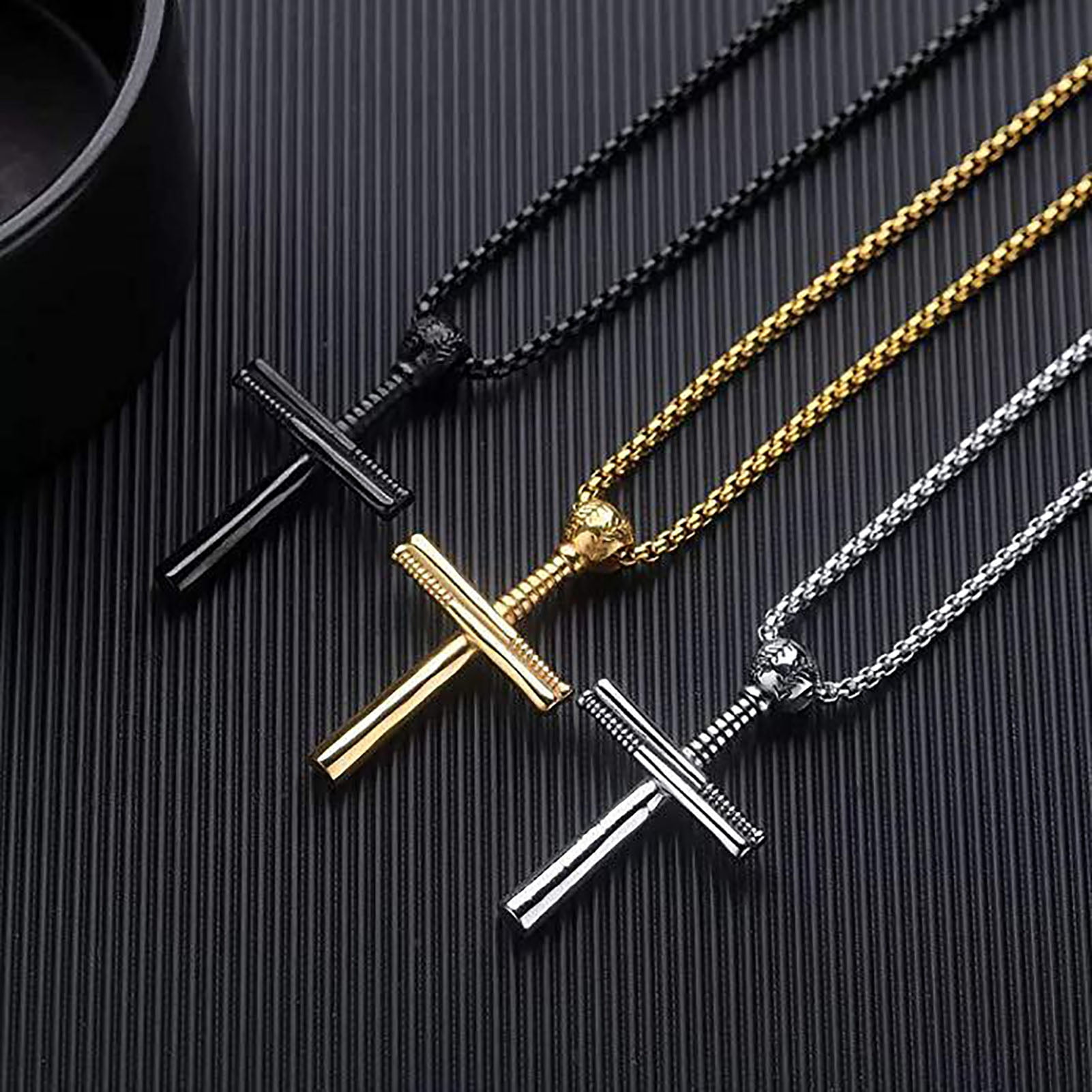 Handsome Men Necklace Cross Design Scratch-resistant Lightweight ...