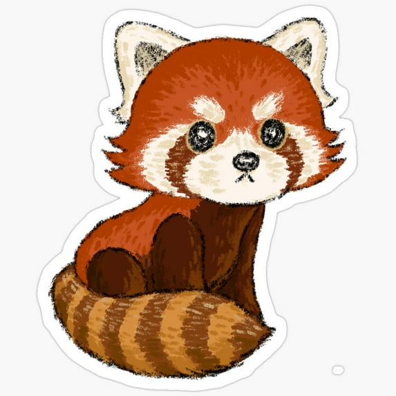 Handsome Red Panda Sticker Phone Decal Water Bottle Stickers Car Decals ...