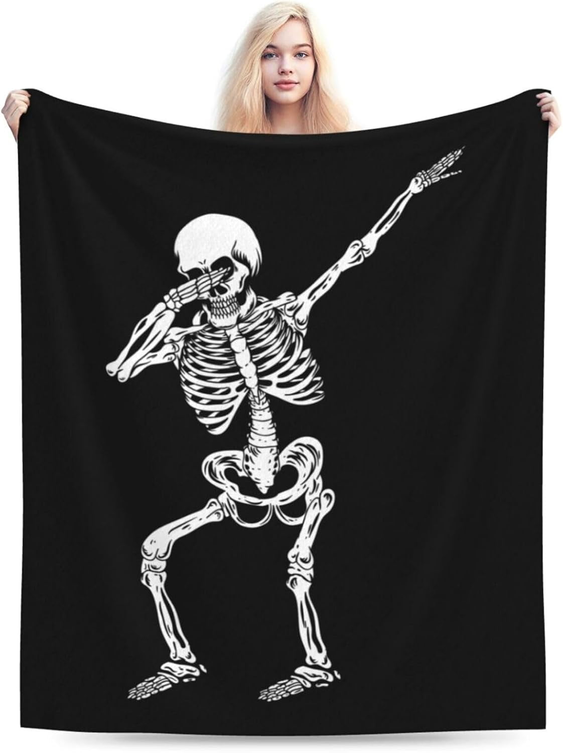 Handsome Skeleton Throw Blanket for Couch 80"x60" Cozy Soft Sofa Chair ...