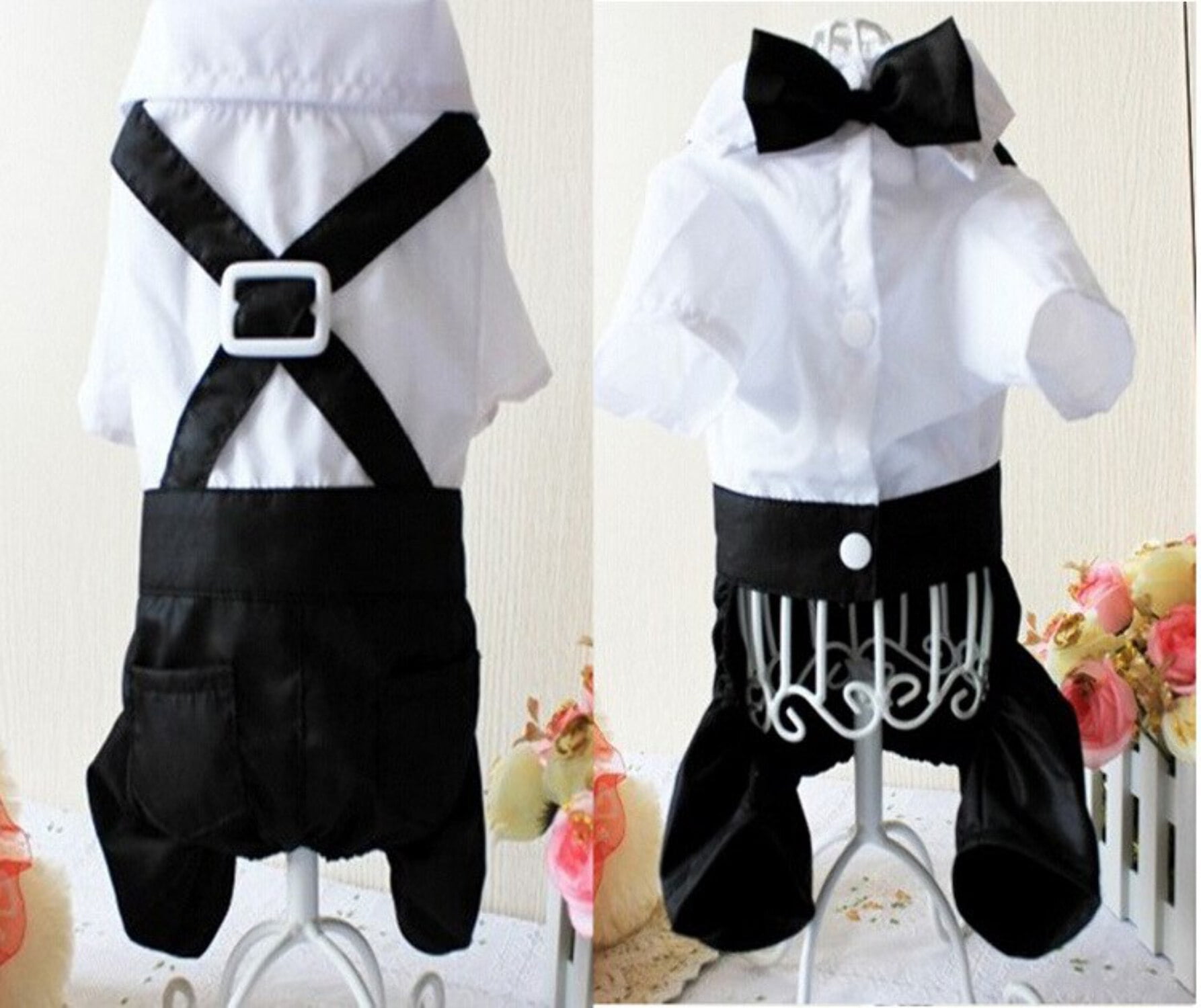 Handsome Stylish Pet Suit with Bow Tie - Walmart.com
