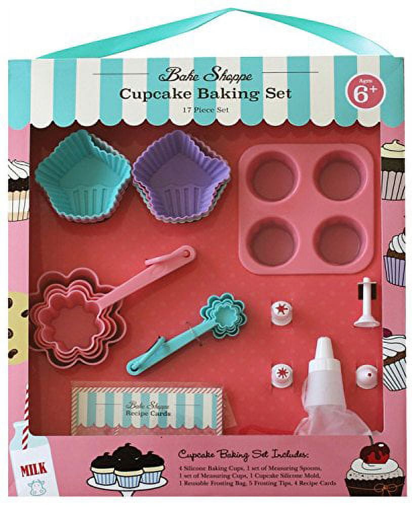 Handstand Kitchen Bake Shoppe 17-piece Real Cupcake Baking Set with ...