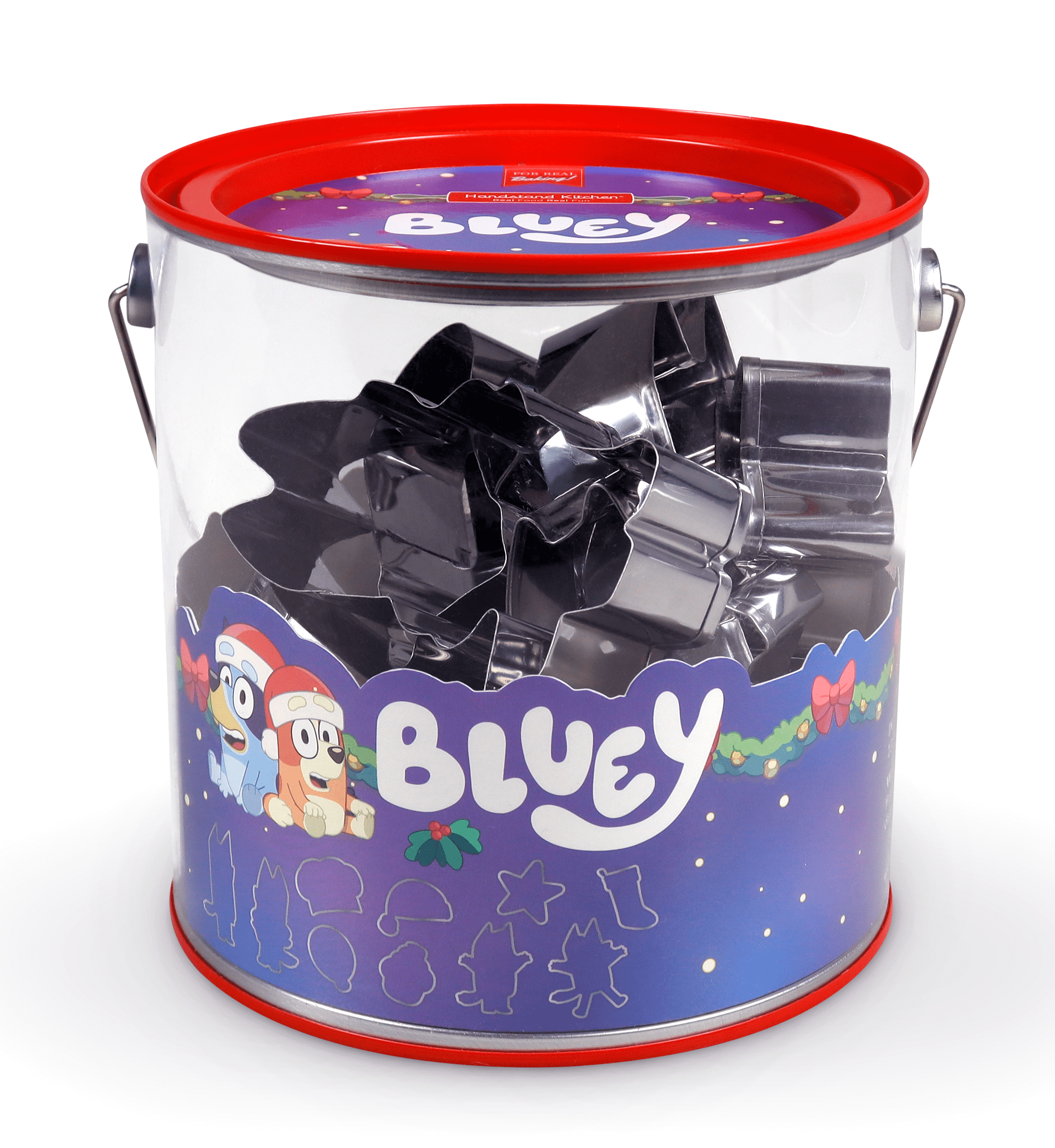 Handstand Kitchen Bluey 10-Piece Holiday Cookie Cutter Set with Bluey ...