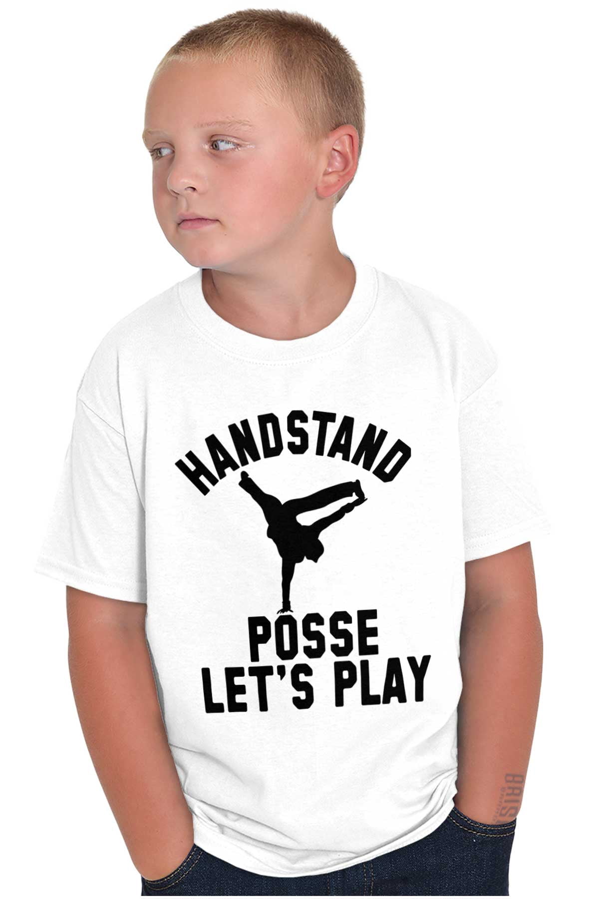 Handstand Posse Lets Play Gymnastics Boys Kids T Shirt Tees Tops Teen ...