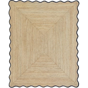 Weaving Village Wave Scalloped Natural Jute Rug Boho Jute Rug Entryway ...