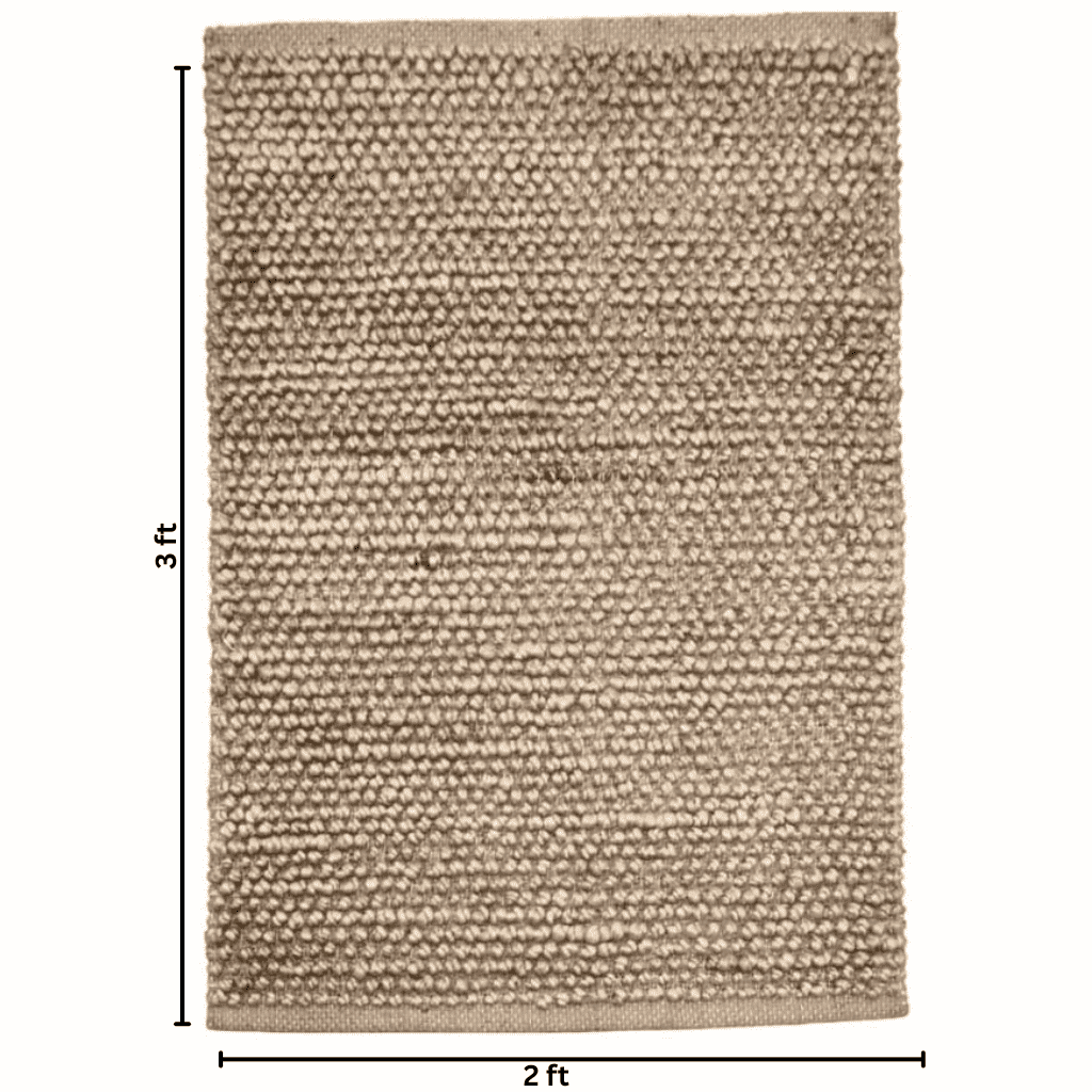 Handwoven Jute Area Rug 2x3 | Natural Bobble Texture Accent Rug for ...