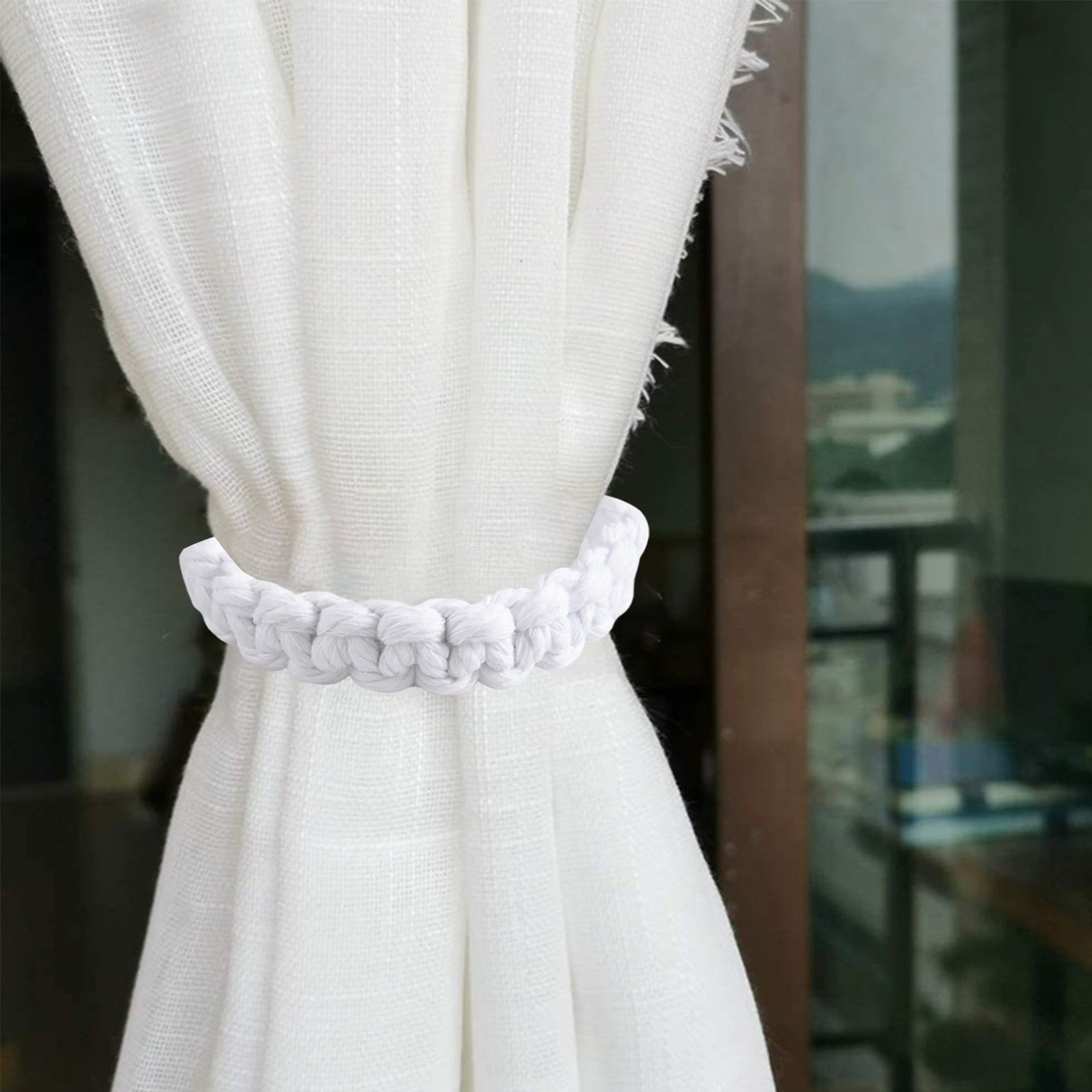 Handwoven Jute Curtain Tiebacks for Natural Home Decor Twisted Fabric ...