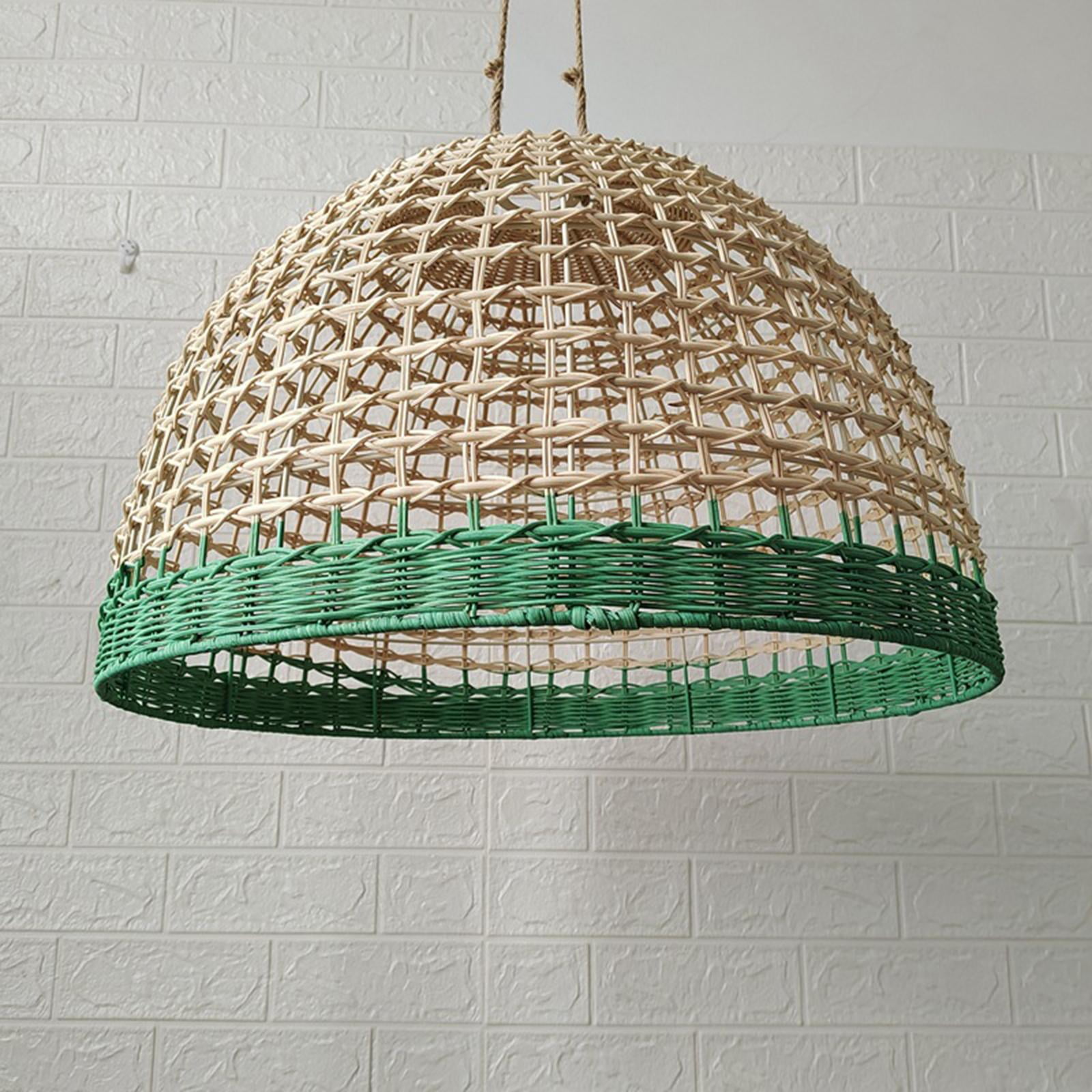 Handwoven Lamp Shade Hanging Pendant Light Cover Minimalistic Floor ...