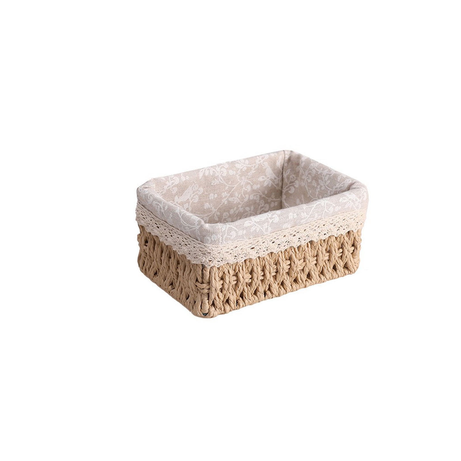 Handwoven Natural Jute Storage Basket with Removable Cotton Liner ...
