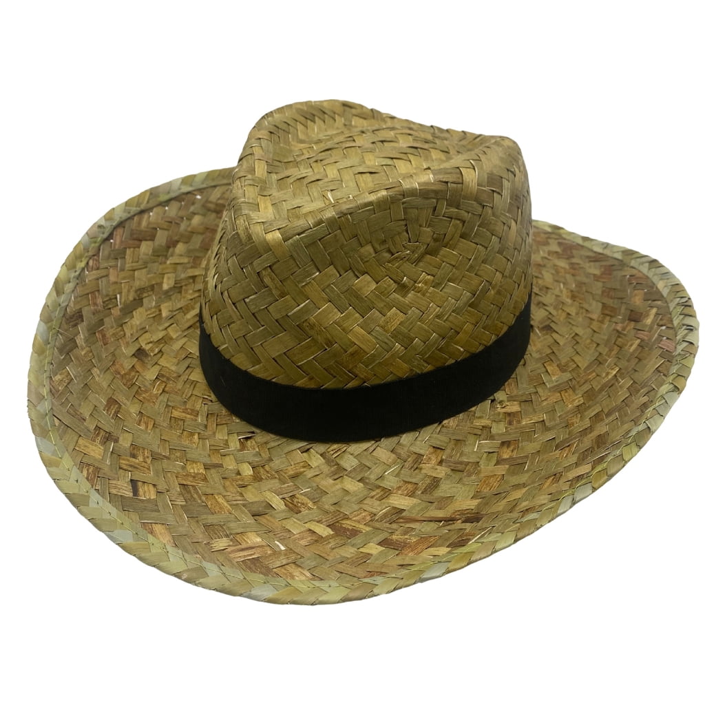 Handwoven Natural Straw Hat Artisanal Weaving Hat Solid Color Straw Hat ...