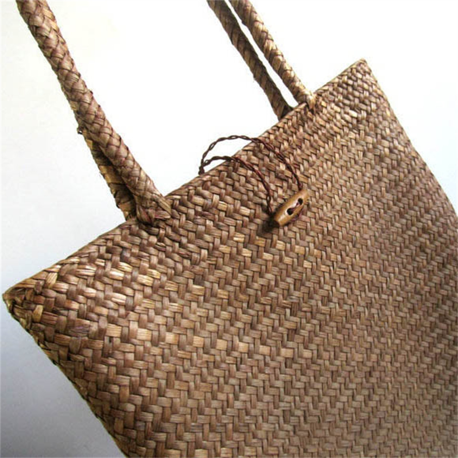 Handwoven Polyester Beach Tote Bag Large Square Handbag for Women Girls ...