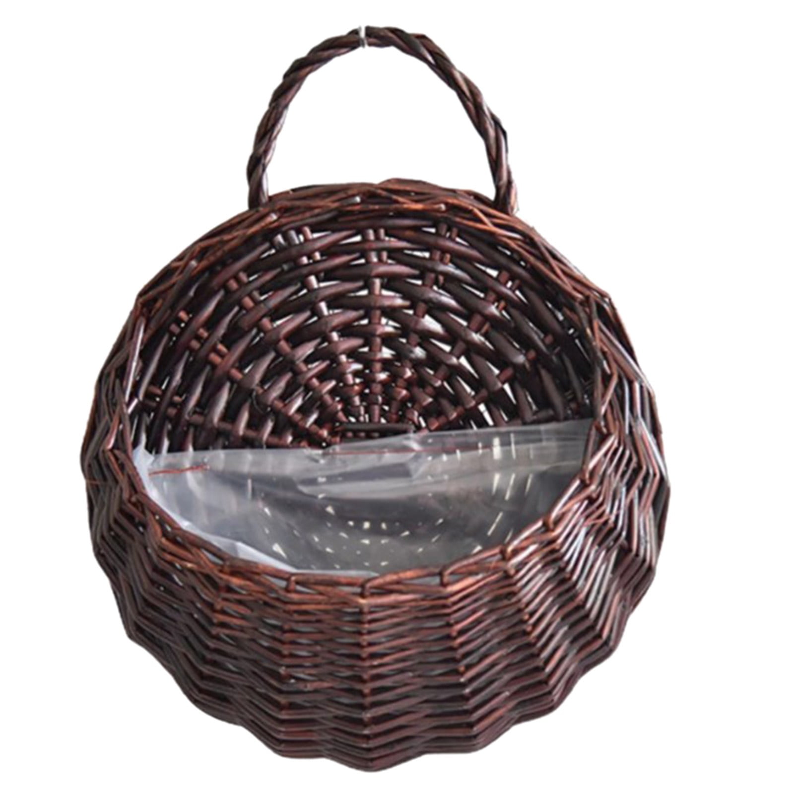 Handwoven Rattan Hanging Baskets - Indoor/Outdoor Wall Planters for ...