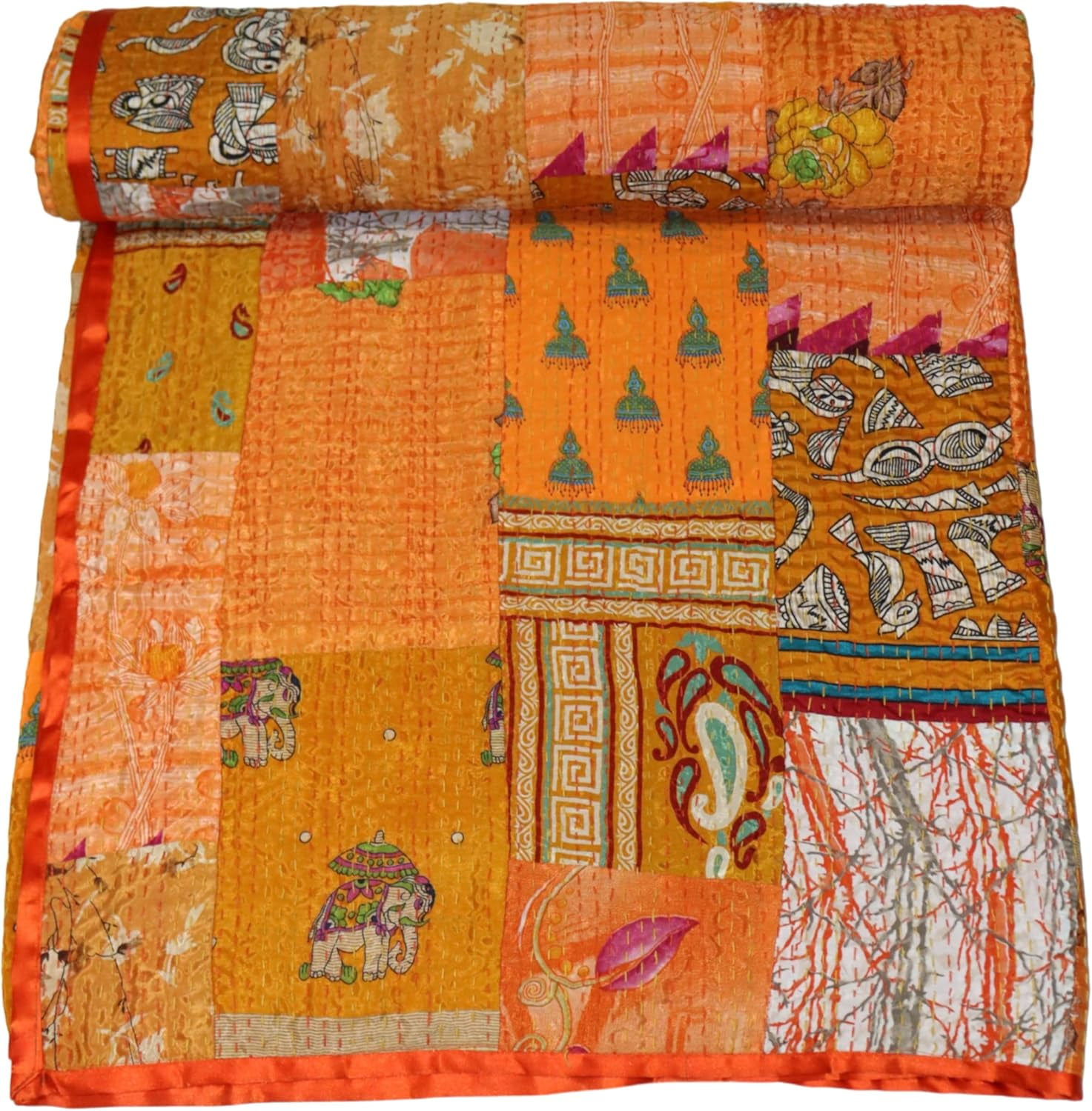 Handwoven Silk Patola Kantha – Elegant, Lightweight, Traditional Design ...