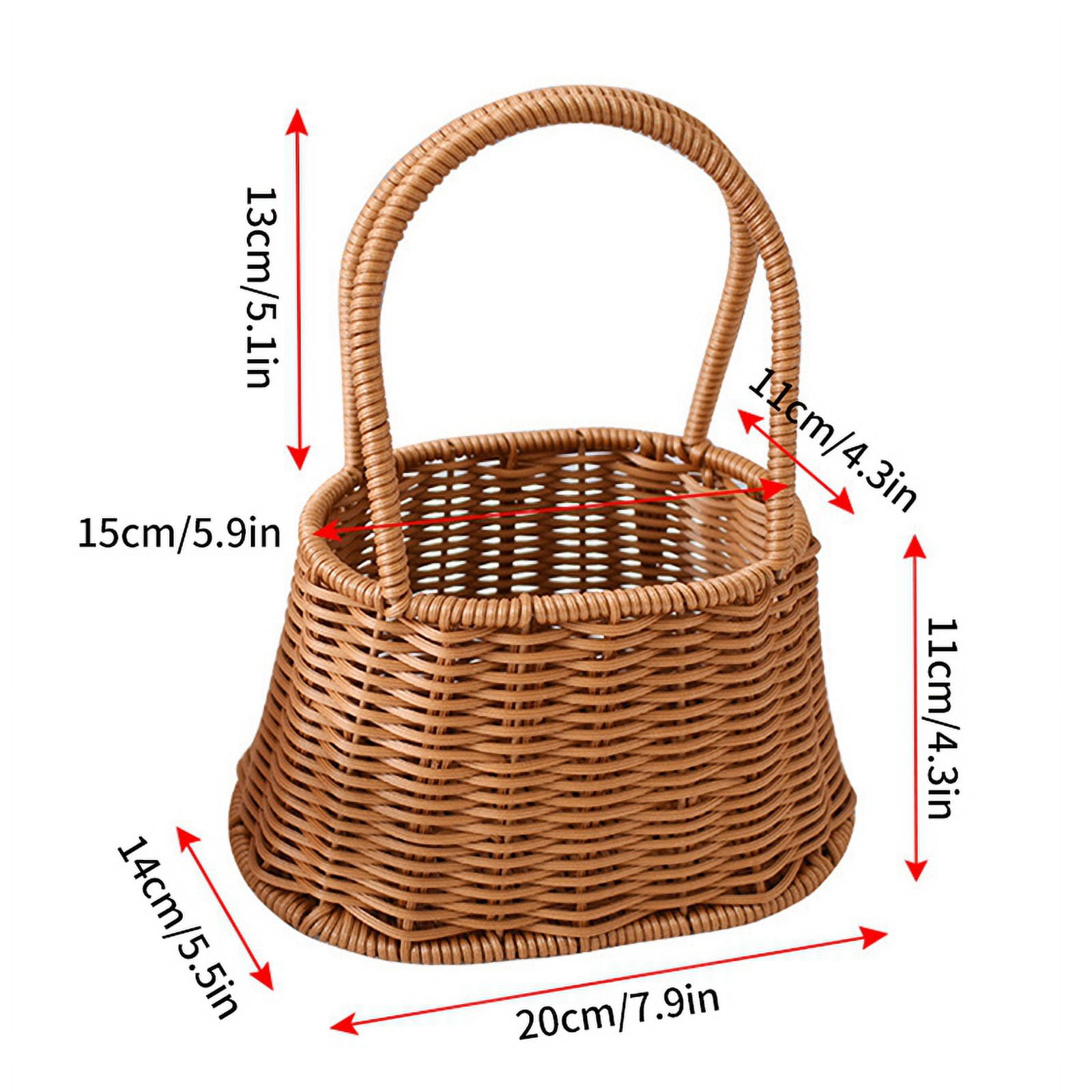 Handwoven Storage Basket Vegetable Flower Plant Hand Baskets Rattan ...
