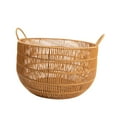 Tishita Handwoven Wicker Basket, Large Capacity Blanket and Toys ...