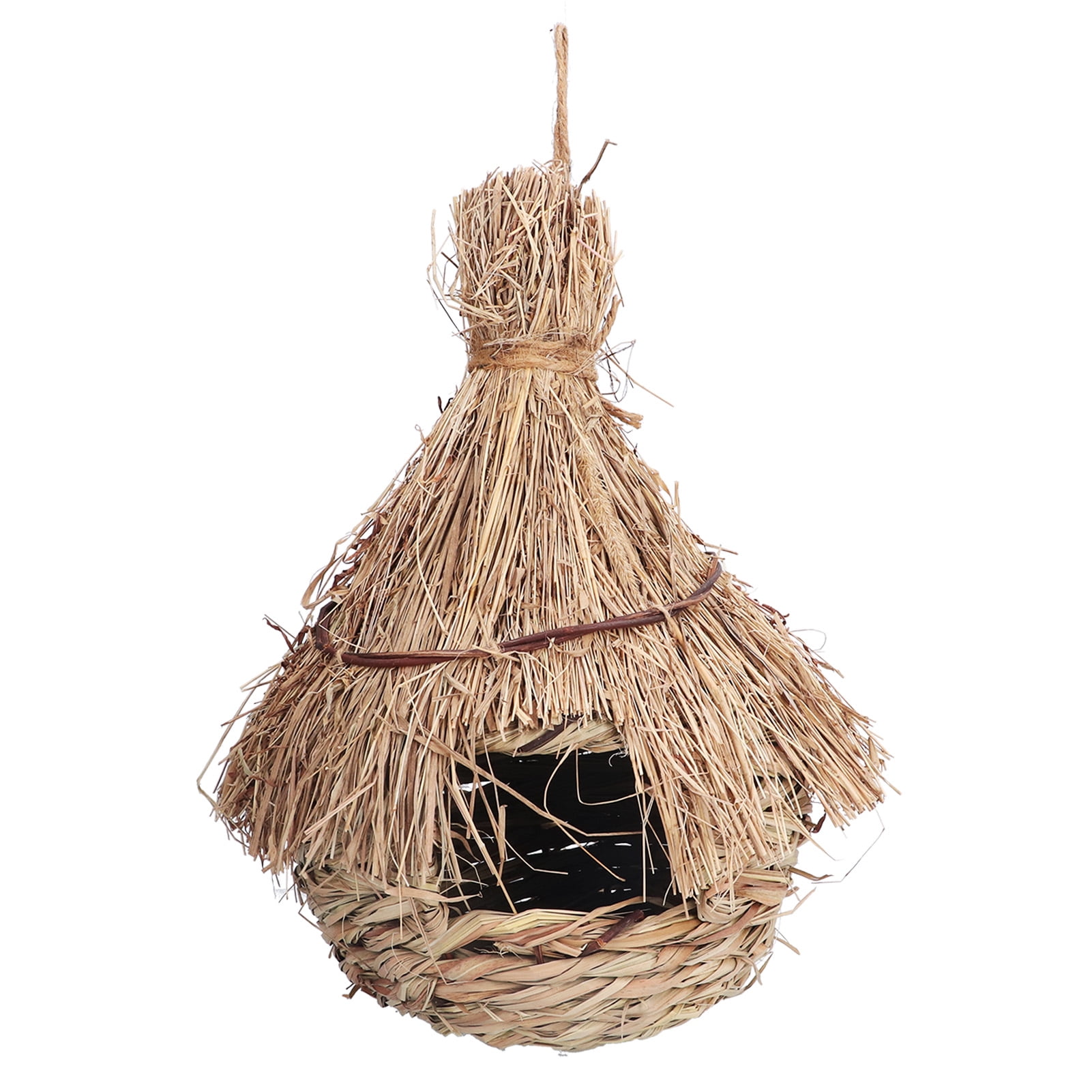 Handwoven Straw Bird Hut Natural Grass Humming Bird Houses for Pigeon ...